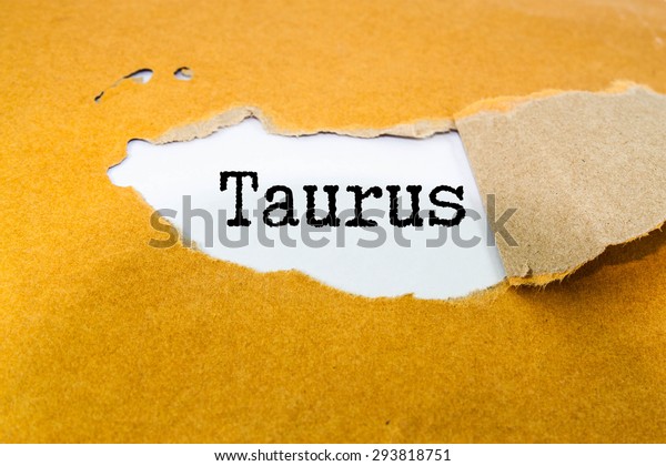 Taurus Word Write On Brown Envelope Stock Photo 293818751 | Shutterstock