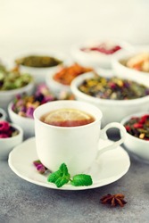 Tea concept with copy space, a Food & Drink Photo by Enjoy Photo