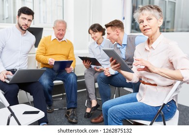 Team Computer Workshop Business Elearning Seminar Stock Photo ...