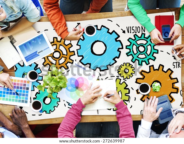 Team Functionality Industry Teamwork Connection Technology Stock Photo ...