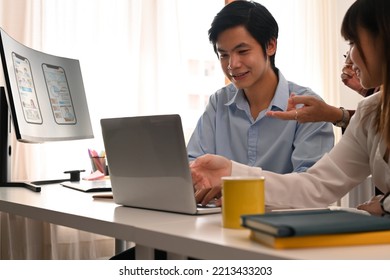 Team Professional Web Developer Working Prototype Stock Photo ...