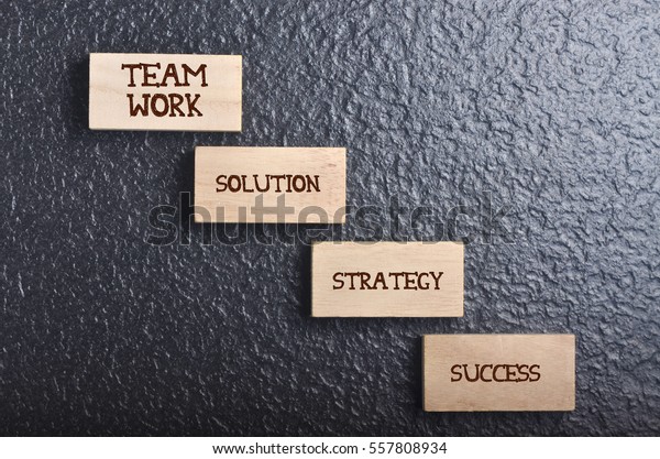 Team Work Concept Together Solution Strategy Stock Photo 557808934 ...