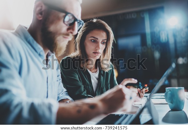 Teamwork Conceptproject Team Making Conversation Meeting Stock Photo ...