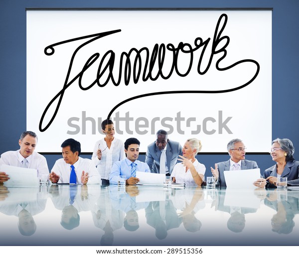 Teamwork Team Collaboration Support Member Unity Stock Photo 289515356 ...