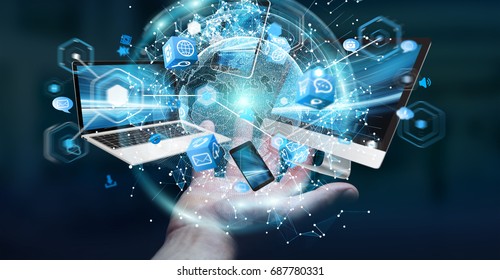 Tech Devices Connected Each Other By Stock Photo (Edit Now) 678611143