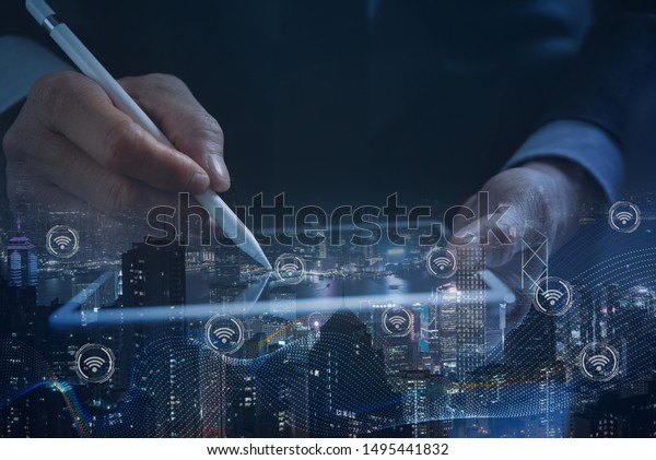 Tech Future Internet Technology Iot Internet Stock Photo (Edit Now ...