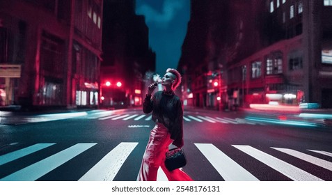 Tech Model Smoking AI-generated image 2548176281 | Shutterstock