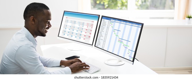 Tech Schedule List On Computer Screen Stock Photo 1835921434 | Shutterstock