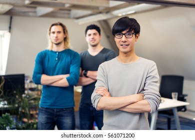Tech Startup Founders Posing Group Shot Stock Photo 561071200 ...