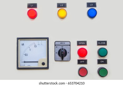 Technical Display On Control Panel Electrical Stock Photo (Edit Now ...