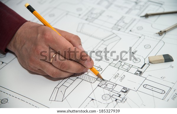 Technical Drawing Stock Photo 185327939 | Shutterstock