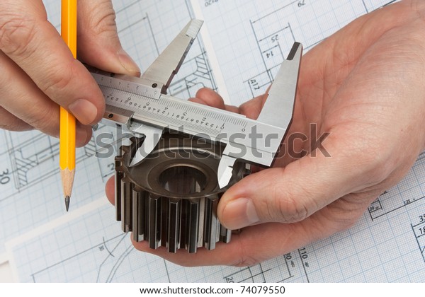 Technical Drawing Tools Hand Stock Photo (Edit Now) 74079550