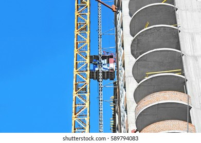 Technical Elevator On Building Construction Site Stock Photo 589794083 ...