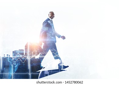 Technical Graph Side View Walking Smiling Stock Photo 1452780062 ...