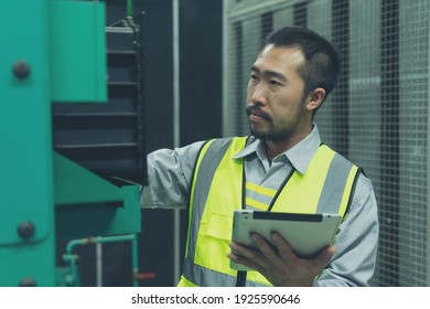 Technician Preventive Maintenance Checking Generator Power Stock Photo ...