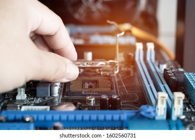 Technician Putting Socket Old Cpu On Stock Photo 1602560731 | Shutterstock