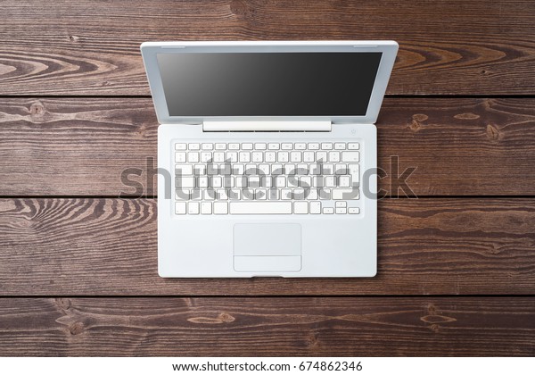 Technology Background Modern White Computer Top Stock Photo 674862346 ...