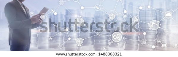 Technology Background Workflow Organisation Structure On Stock Photo ...