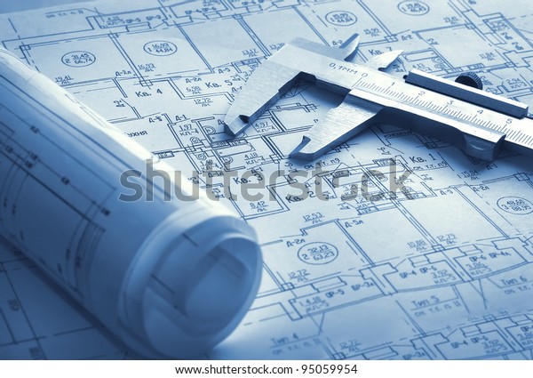 Technology Blueprints Stock Photo 95059954 | Shutterstock