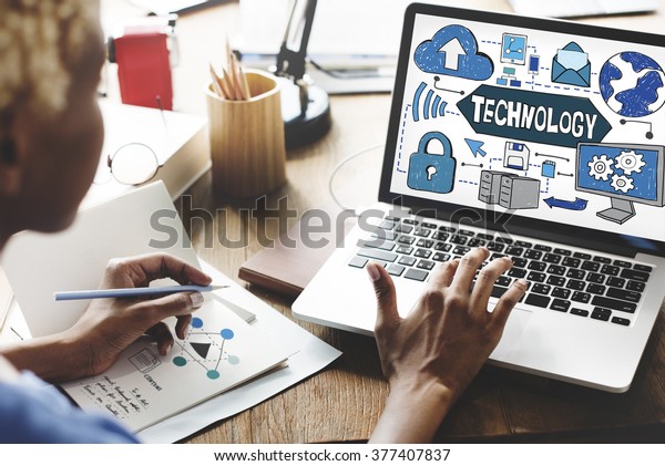 Technology Innovation Digital Evolution Concept Stock Photo 377407837 ...