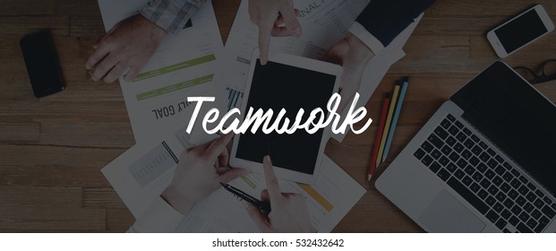 Technology Internet Teamwork Teamwork Concept Stock Photo (Edit Now) 532432642