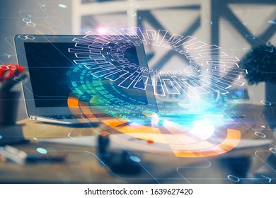 Technology Theme Drawing Work Space Computer Stock Photo 1639627420 ...