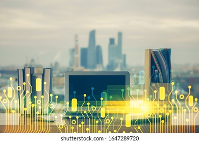 Technology Theme Drawing Work Space Computer Stock Photo 1647289720 ...
