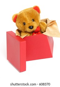 Teddy Bear Inside Box Stock Photo 608354 | Shutterstock