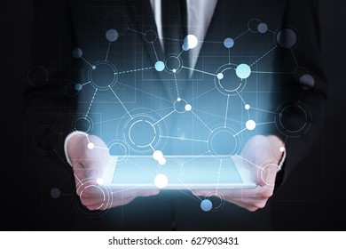Template Text Virtual Screen Background Icons Stock Photo 627903431 ...