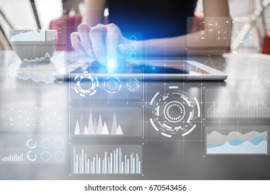 Template Text Virtual Screen Background Business Stock Photo 670543456 ...