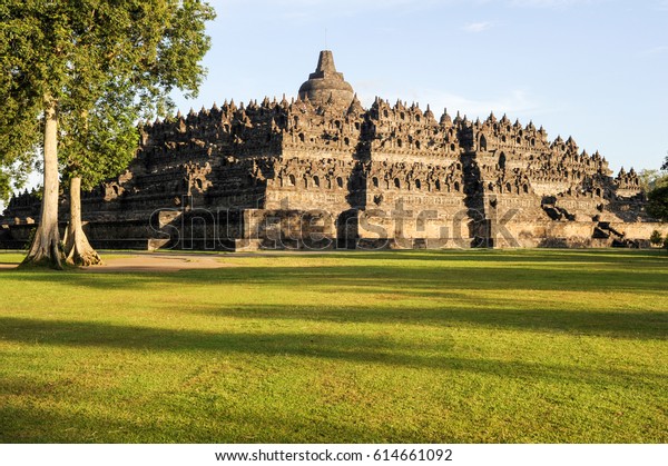 Temple Borobudur On Java Indonesia Unesco Stock Photo (Edit Now) 614661092