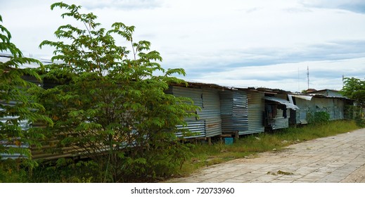 Temporary Accommodation Construction Workershouse Made Zinc Stock Photo ...