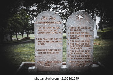 Ten Commandments Stone Stock Photo 2185161859 | Shutterstock