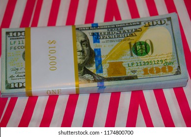 Ten Thousand Dollars Stack Hundreds On Stock Photo 1174800700 ...