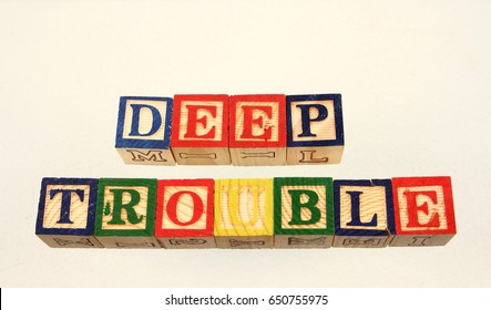 Term Deep Trouble Displayed Visually Using Stock Photo 650755975 ...