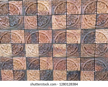 Terracotta Tile Pattern Stock Photo 1280128384 | Shutterstock
