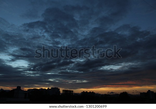 Terrifying Look Sky Clouds Stock Photo 1301200699 | Shutterstock