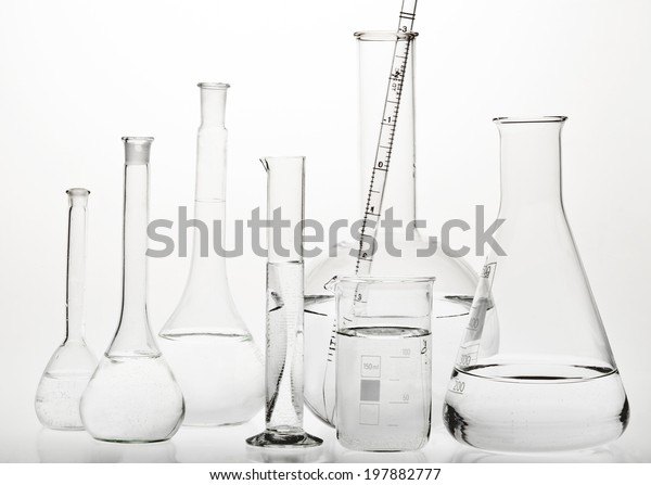 Testtubes Reflections On White Background Laboratory Stock Photo (Edit ...