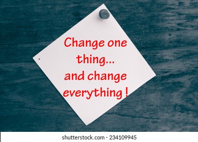 485 Change one thing Images, Stock Photos & Vectors | Shutterstock