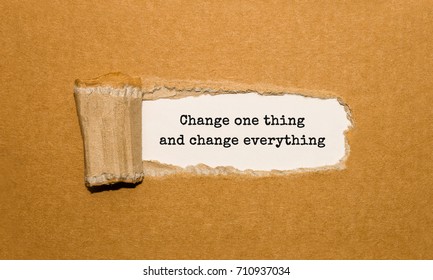 485 Change one thing Images, Stock Photos & Vectors | Shutterstock