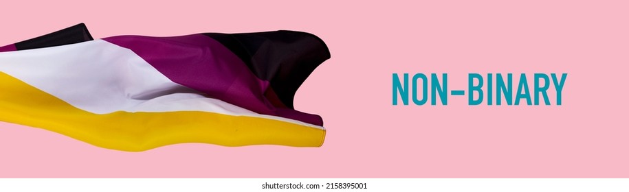 Text Nonbinary Nonbinary Pride Flag Waving Stock Photo 2158395001 ...