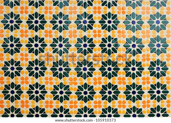 Texture Arabic Tile Background Stock Photo (Edit Now) 105910373