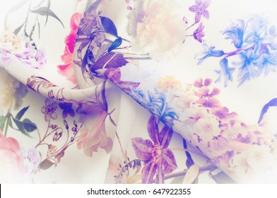 Summer Flowers Seamless Pattern Watercolor Background Stock ...