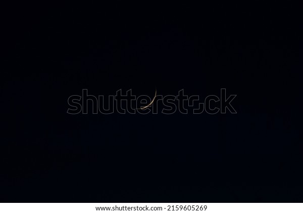 Texture Backlight Crescent Moon Dark Sky Stock Photo 2159605269 ...