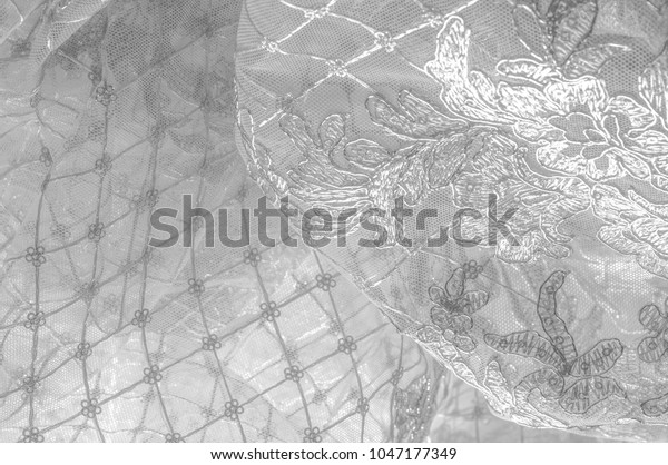 Texture Drawing Background Silver Lace Fabric Stock Photo (Edit Now ...