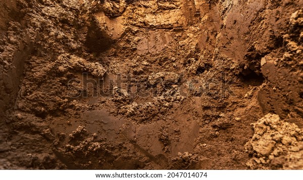 Texture Layers Earth Cross Section Brown Stock Photo 2047014074 ...