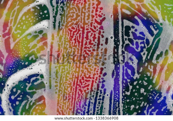 Texture Liquid Soap Bubbles Drawing Technique Stock Photo 1338366908 ...
