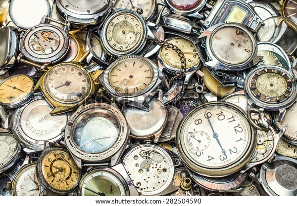 Texture Old Clocka Old Clock Stock Photo (Edit Now) 282504590