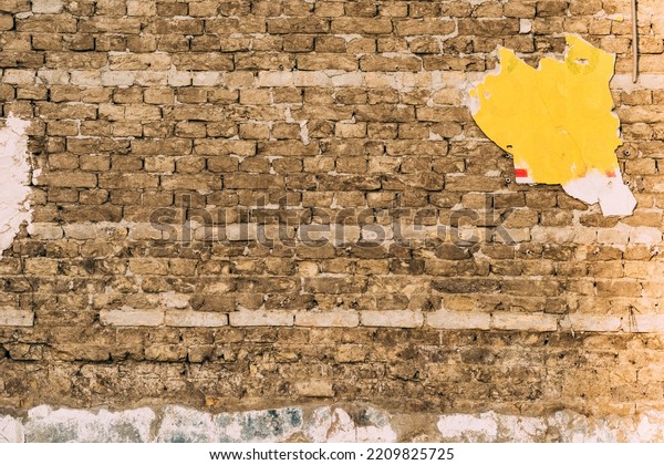 Texture Old Mudbrick Wall Background Copy Stock Photo 2209825725 ...