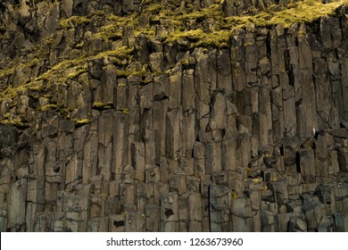 Texture Pattern Basalt Cliff Black Sand Stock Photo 1263673960 ...